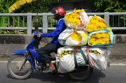 Overloaded Motorcycle Cartoon